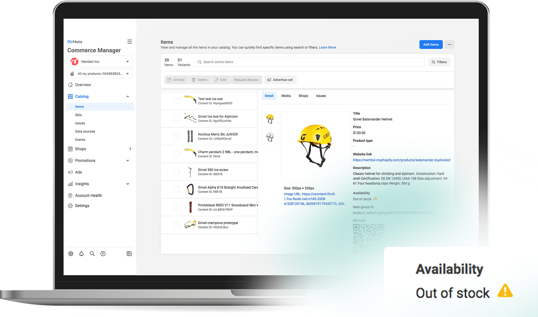 Meta Commerce integration: list on Facebook Shop & Instagram