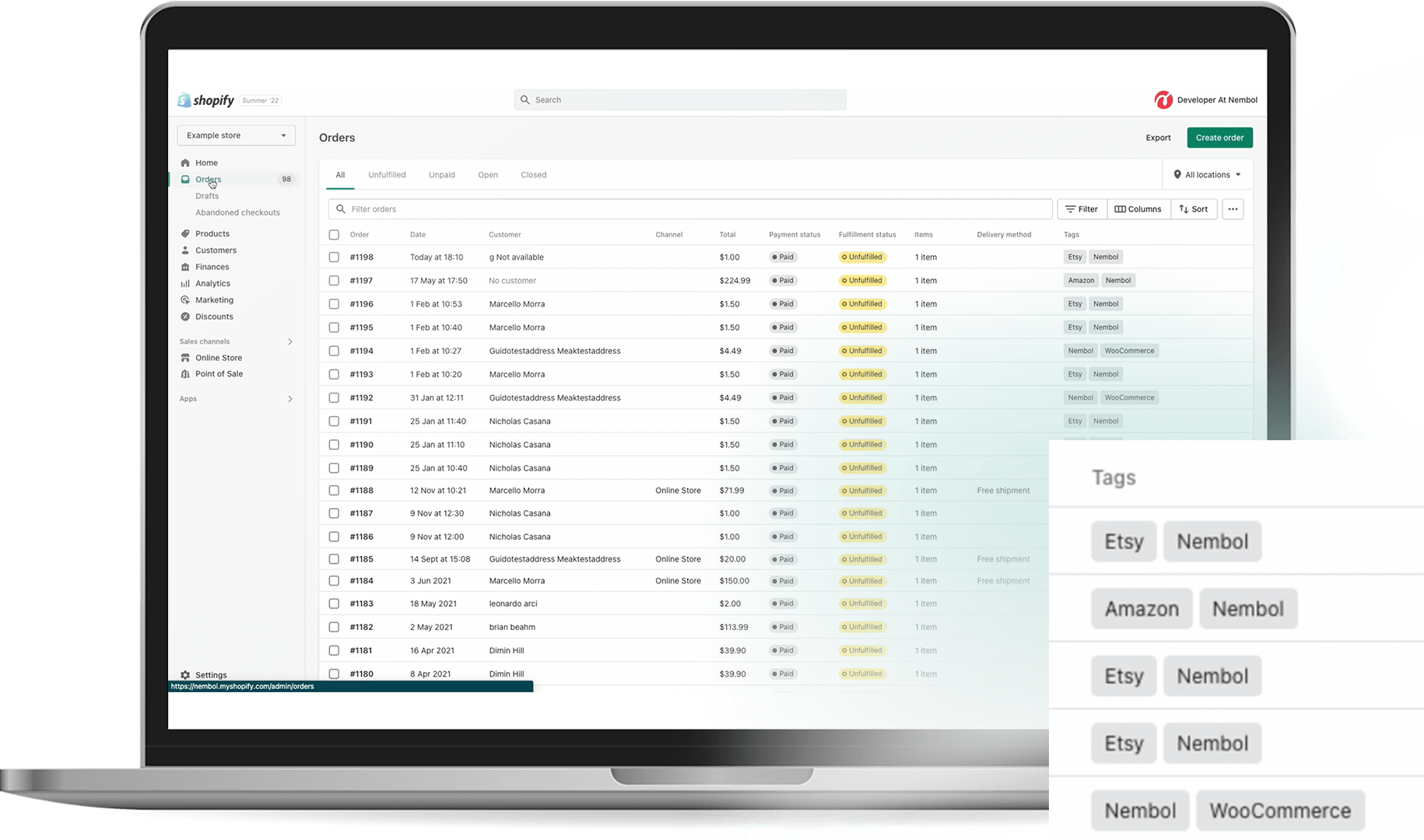 Shopify inventory management and listing software - Nembol