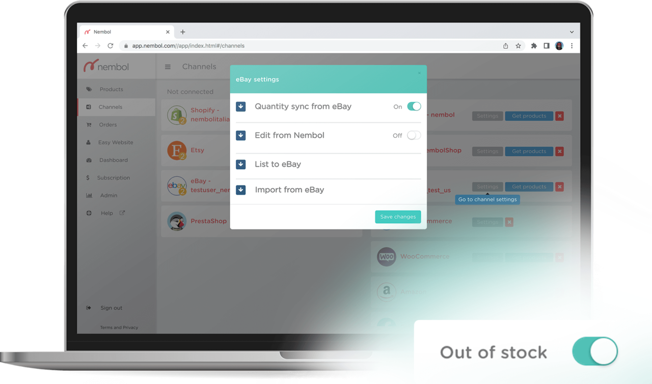 eBay seller software: list and sync your eBay products - Nembol